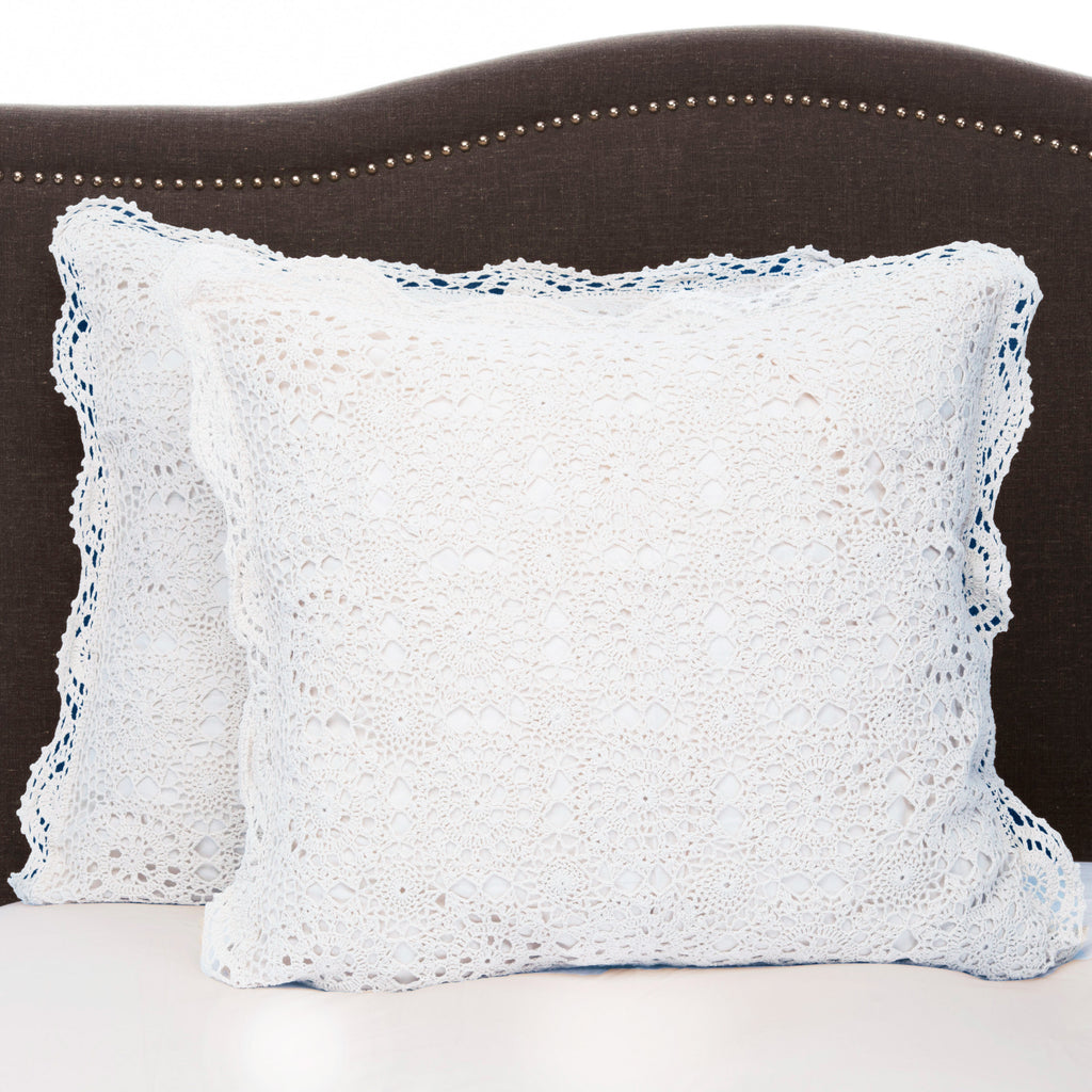 Hand Made Crochet Cotton Pillow Sham Pairs – Laytner's Linen & Home