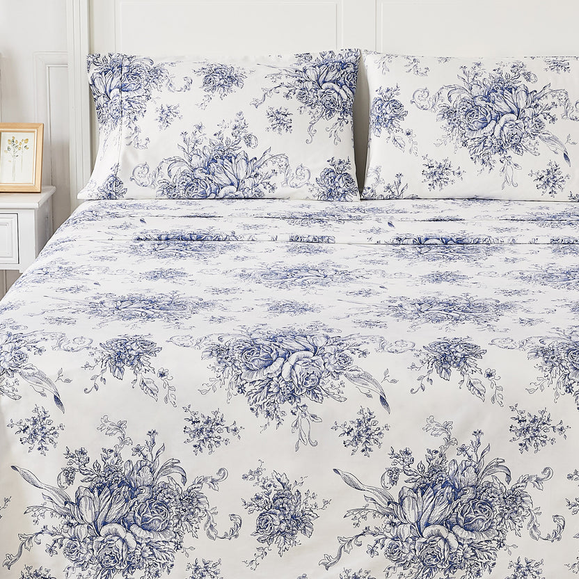 400 Thread Count 100% Cotton Toile Sheet Set – Laytner's Linen & Home