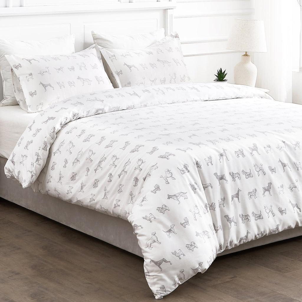 400 Thread Count 100% Cotton Dogs Printed Duvet Set – Laytner's Linen ...