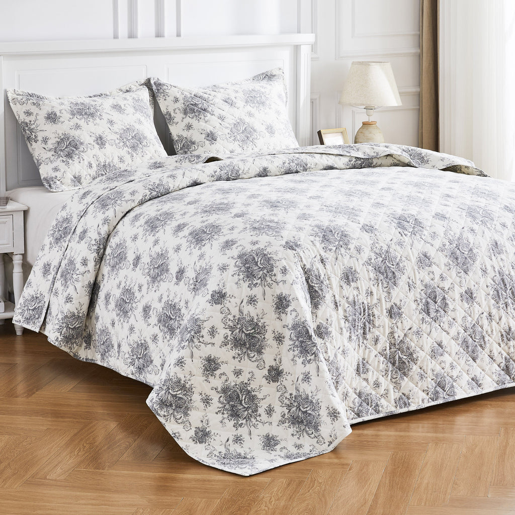 Petit Toile Cotton Flannel Quilt Set – Laytner's Linen & Home