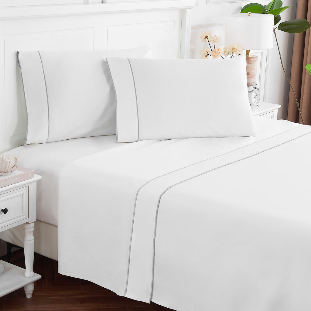 600 Thread Count Framed Sateen Embroidered Cotton Sheet Set – Laytner's ...