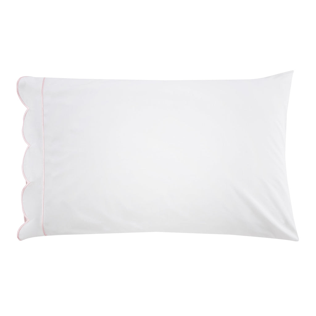 Scallop Frame Embroidered Cotton Percale Pillowcase Pair – Laytner's ...
