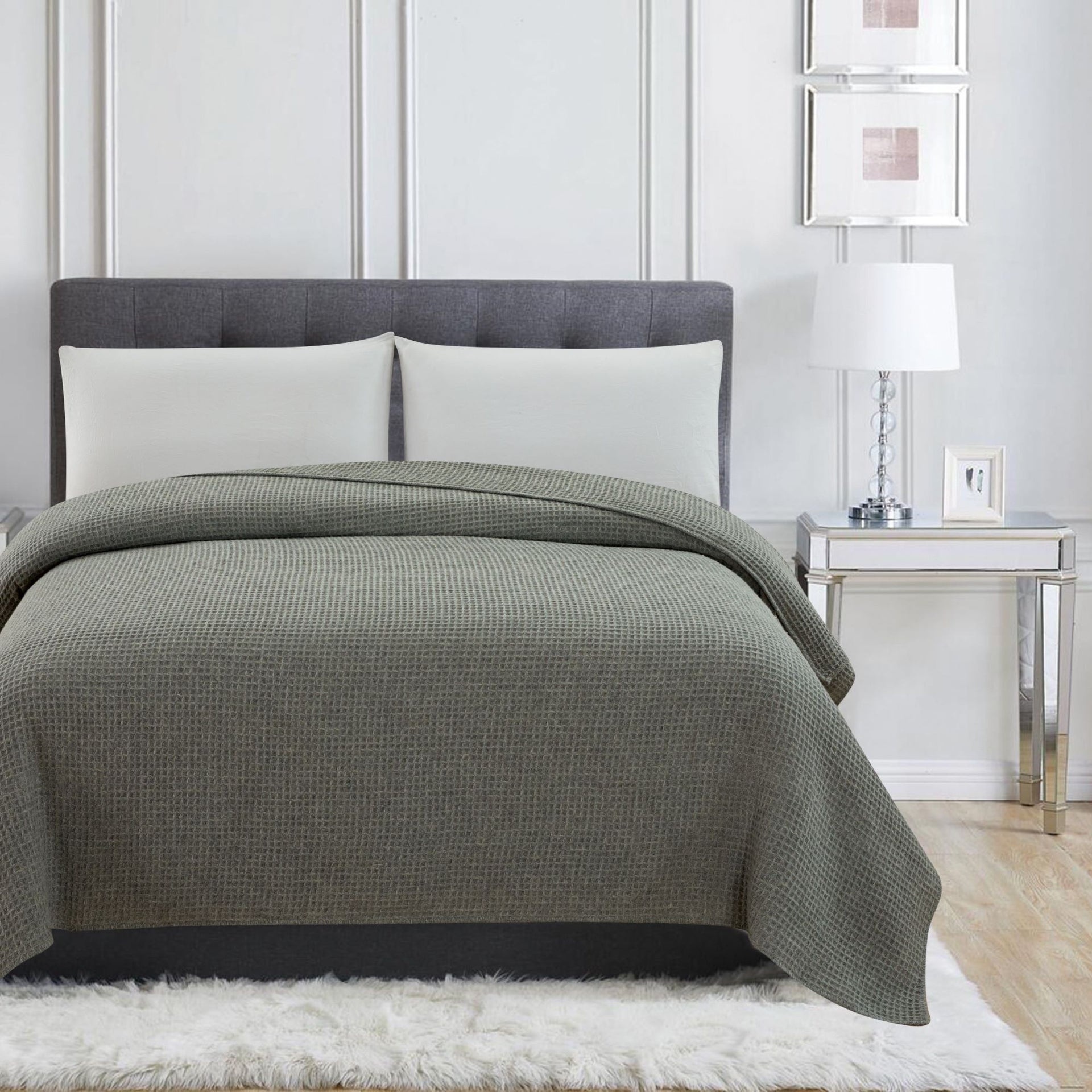 100% Merino Wool Waffle Weave Blanket – Laytner's Linen & Home