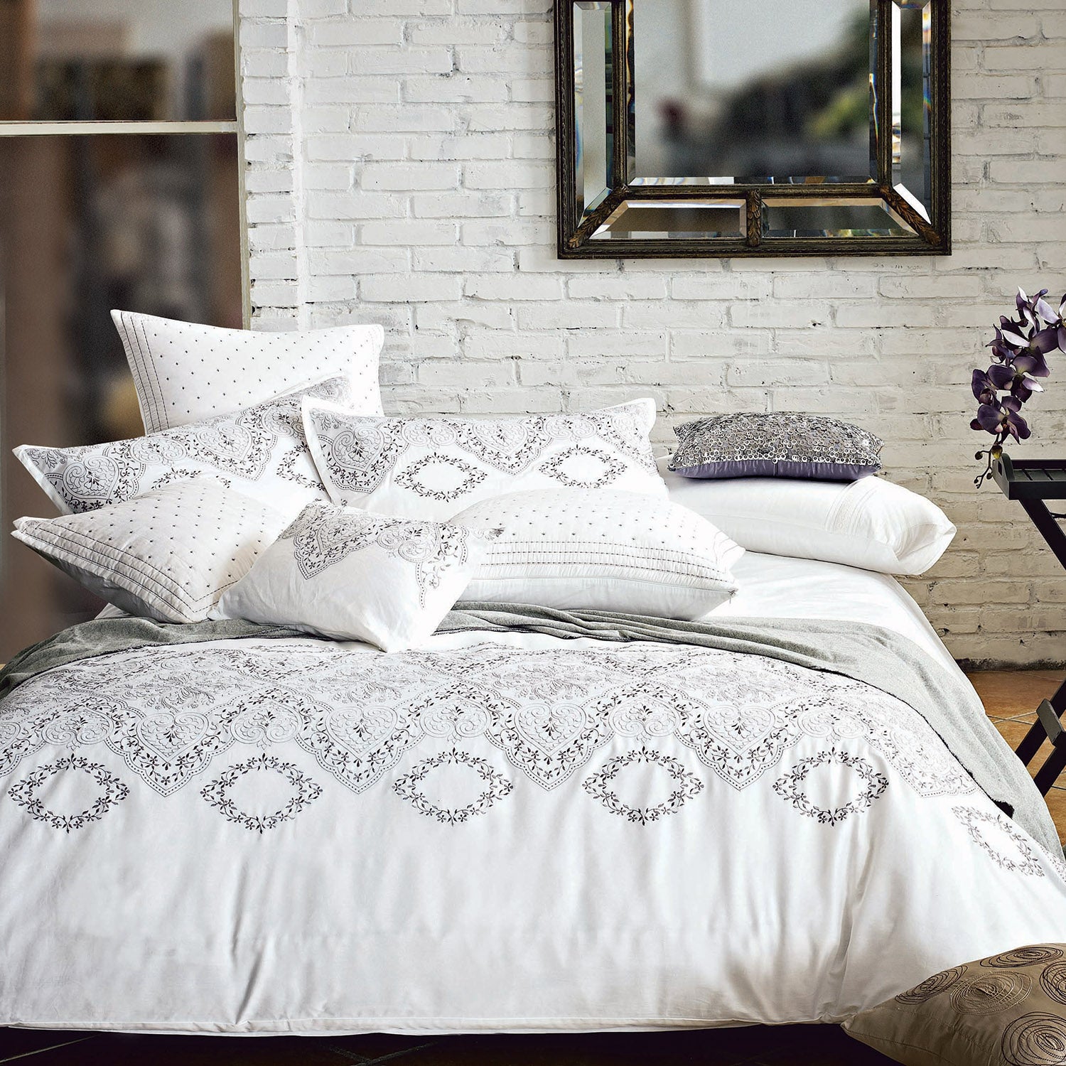 embroidery bedding