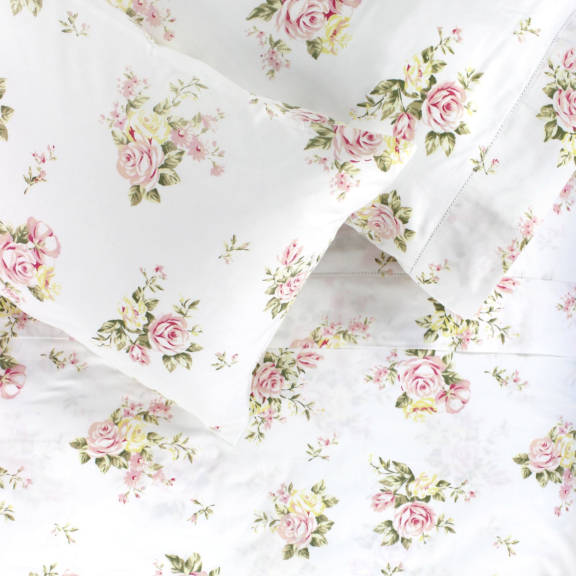 400 Thread Count 100% Cotton Rose Bouquet Sheet Set – Laytner's Linen ...