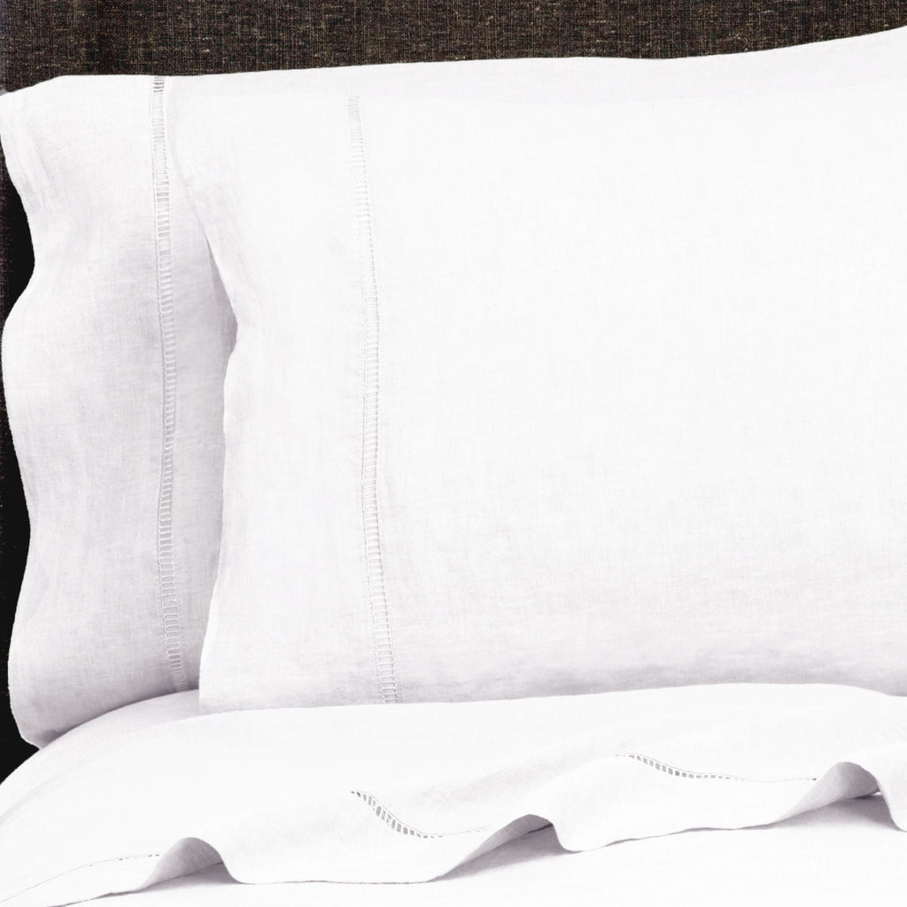 100% Linen Ladder Hem Pillowcase Pair – Laytner's Linen & Home