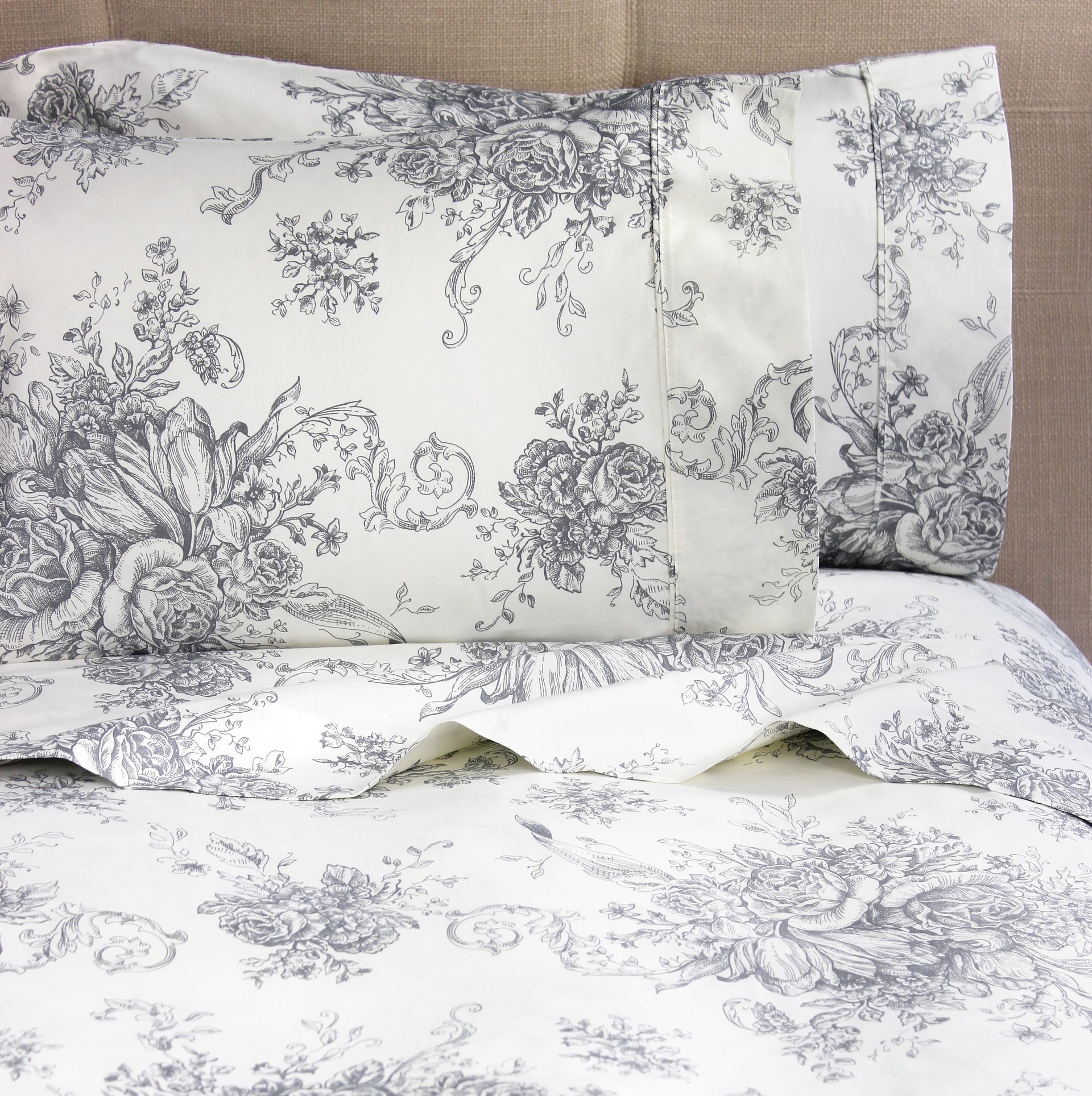 400 Thread Count 100% Cotton Toile Sheet Set – Laytner's Linen & Home